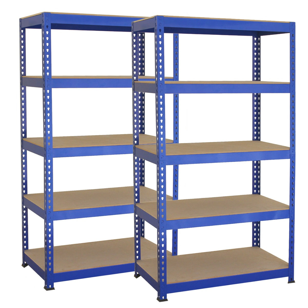 2 x T-RAX Blue Metal Racking Units 75cm x 150cm x 30cm – Monster Racking